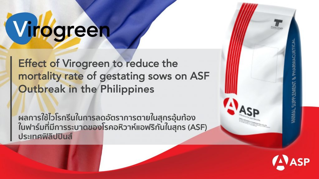 Effect of Virogreen to reduce the mortality rate of gestating sows on ...